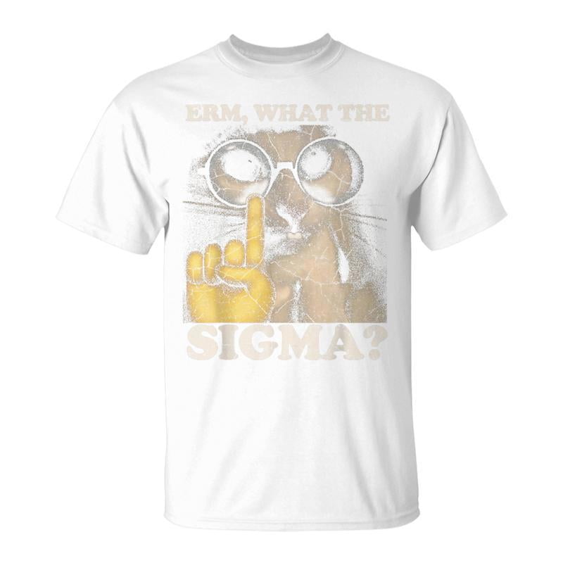 SR Vintage Erm What The Sigma Cat Meme Silly Cat Humor T-Shirt ...