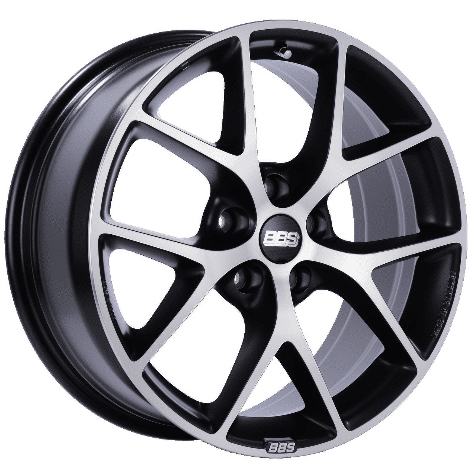 [SR024VGPK]BBS SR Wheels.BBS SR 18x8 5x100 ET48 Satin Black Diamond Cut Face Wheel -70mm PFS ...