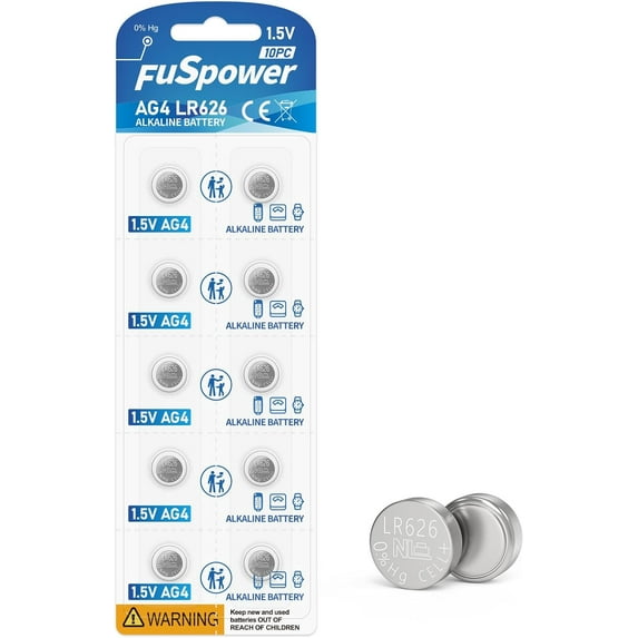 SR626SW Watch Batteries 377 376 LR626 Battery AG4 1.5v Alkaline Coin ...