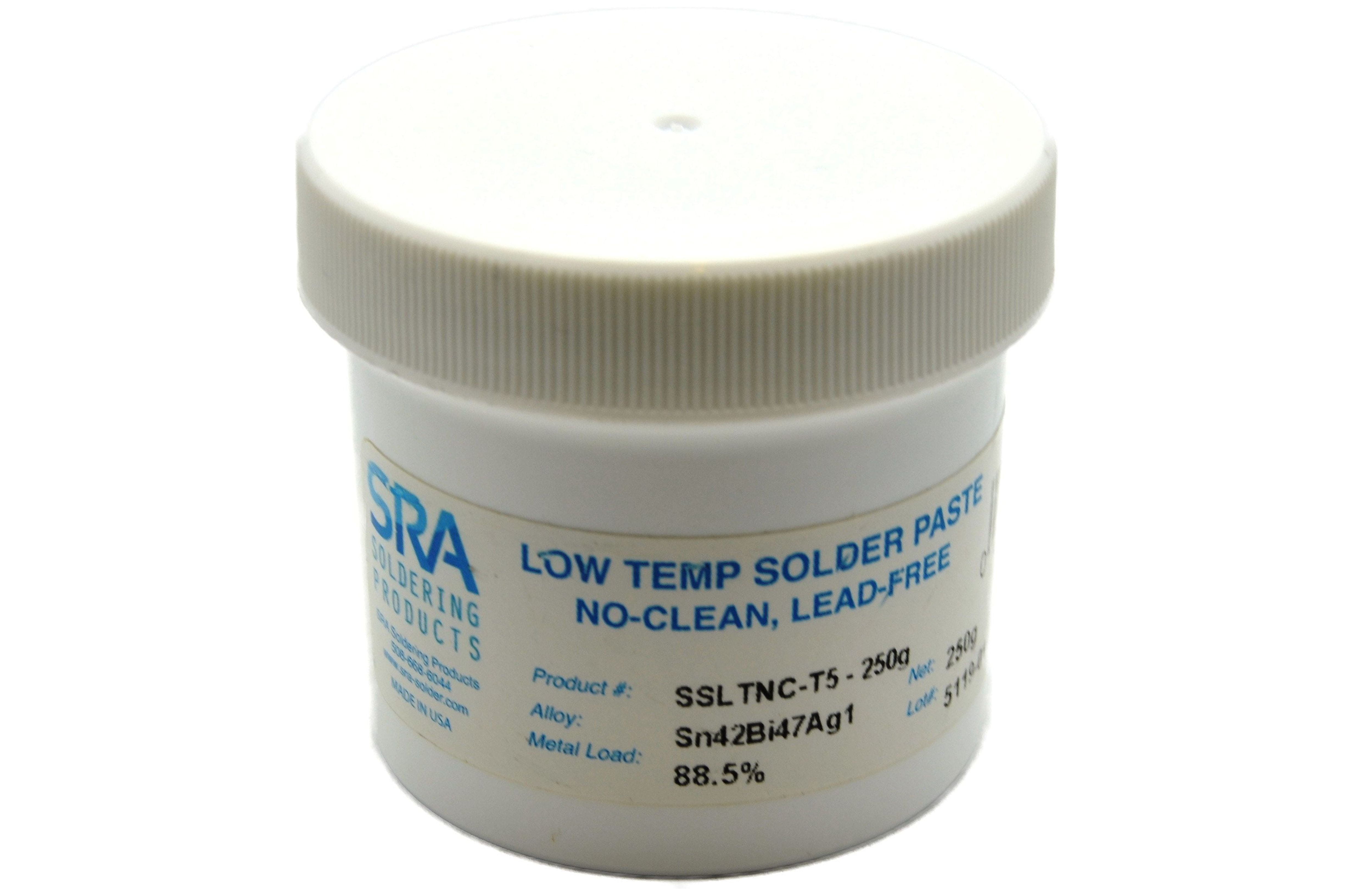 SRA Low Temperature Lead Free Solder Paste T5 - 250 Gram Jar - Walmart.com