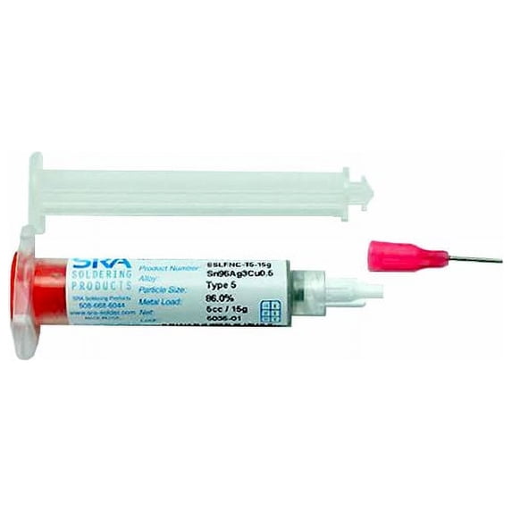 SRA SAC 305 Lead Free Solder Paste T5 - 15 Grams in a 5cc Syringe ...