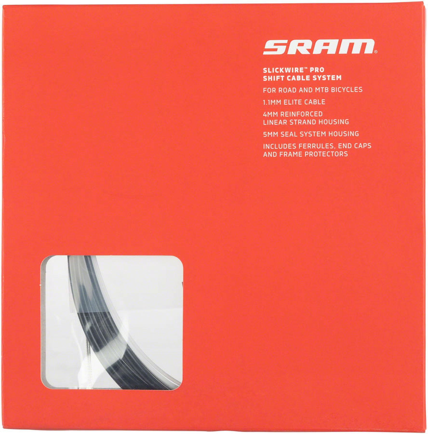 SRAM 4mm Slick Wire Pro Road/Mountain Shift Set Black - Walmart.com