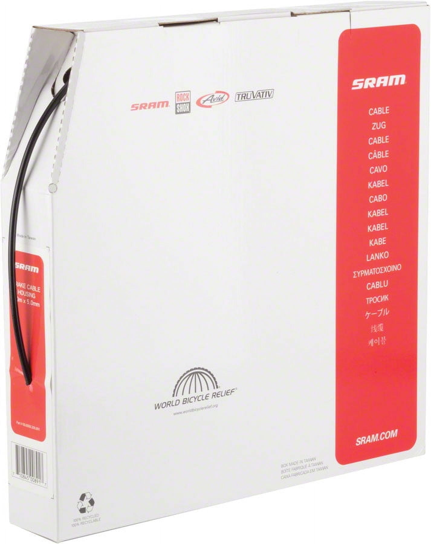SRAM 5mm Brake Cable Housing Black, 30 Meter Filebox - Walmart.com