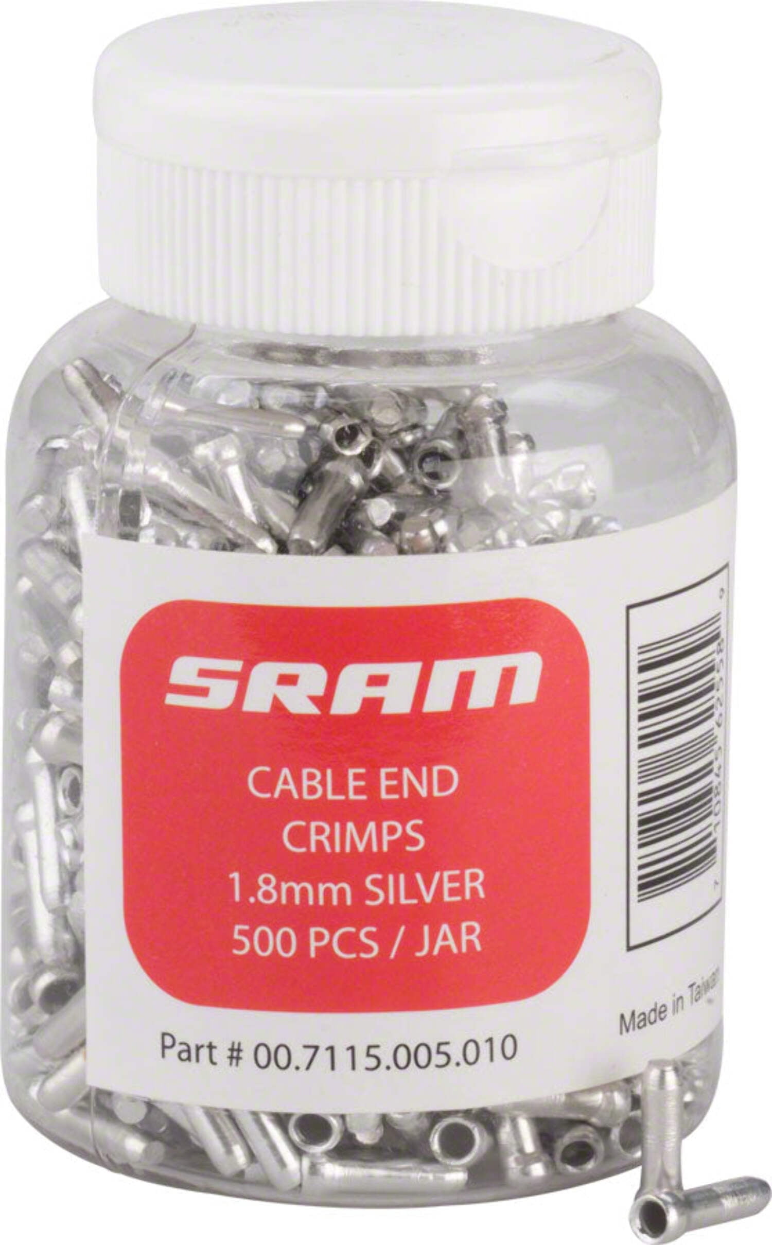 SRAM Cable End Crimps 1.8mm, 500-Count Jar - Walmart.com