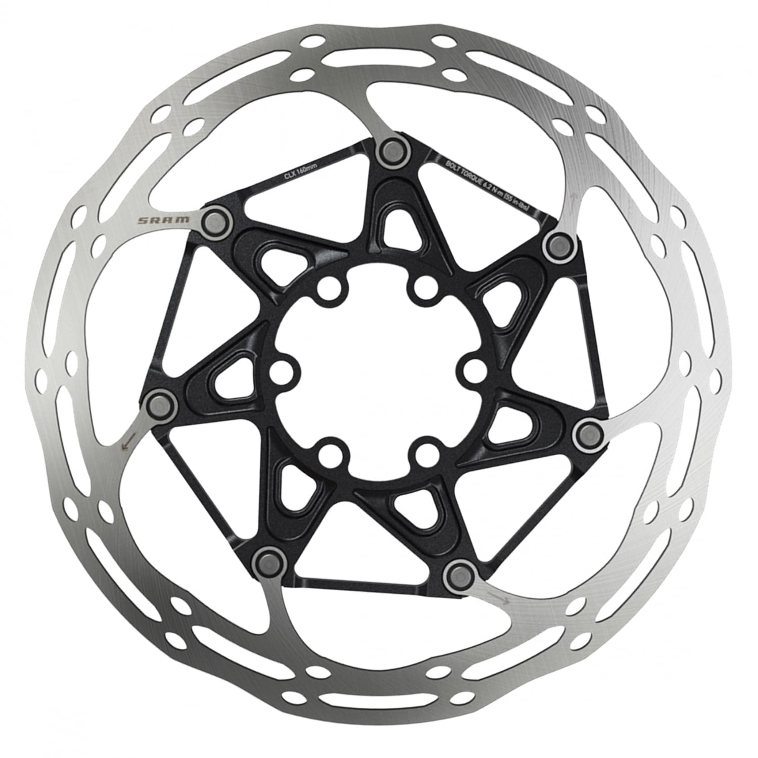 SRAM Centerline X Disc Brake Rotor - 160mm, 6-Bolt, Ti Bolts, Silver ...