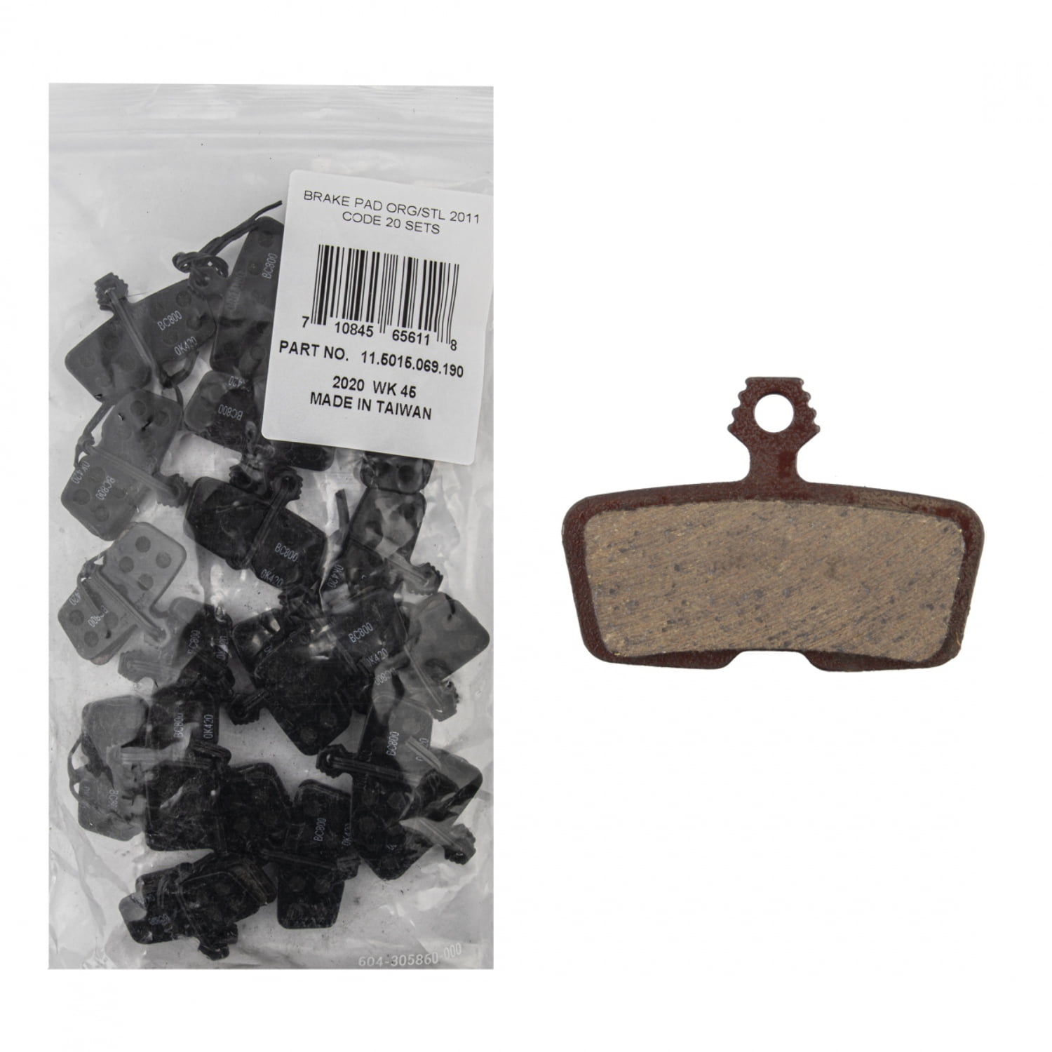 SRAM Disc Brake Pads - Organic Compound, Steel Backed, Quiet, For Code ...