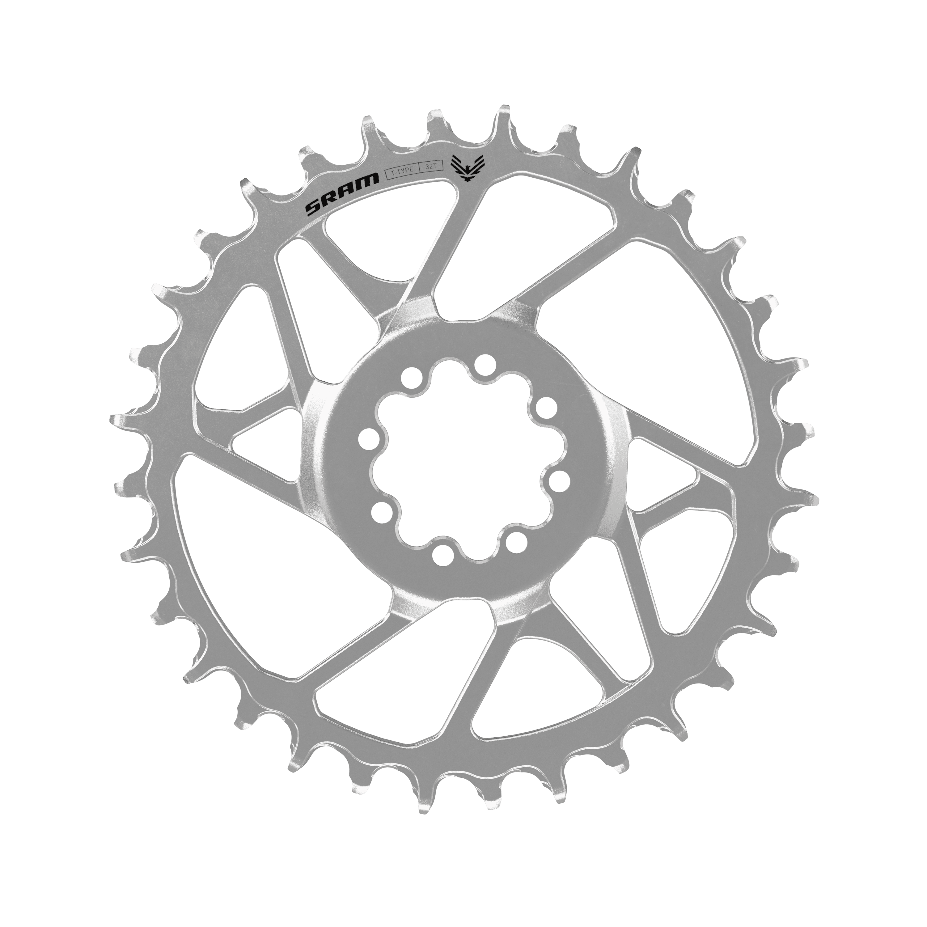 SRAM Eagle 90 T-Type Direct Mount Chainring - 34t, 12-Speed, 8-Bolt ...