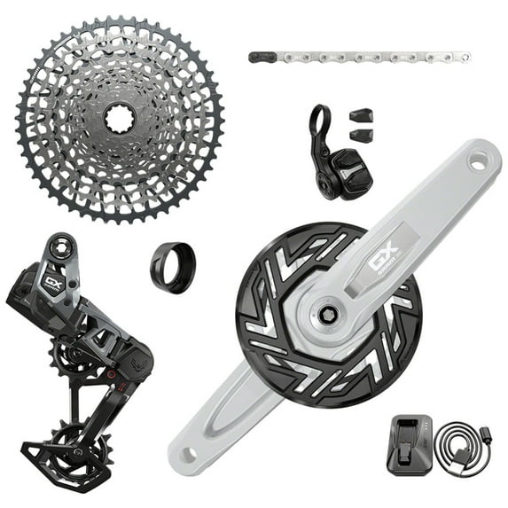 SRAM GX Eagle T-Type Ebike AXS Groupset - 104BCD 34T with Clip-On Guard ...