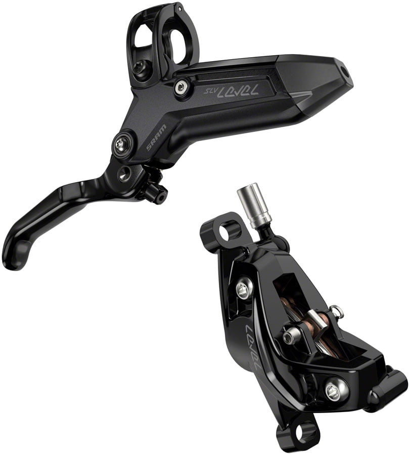 SRAM Level Silver Stealth Disc Brake and Lever - Rear, Post Mount, 4 ...