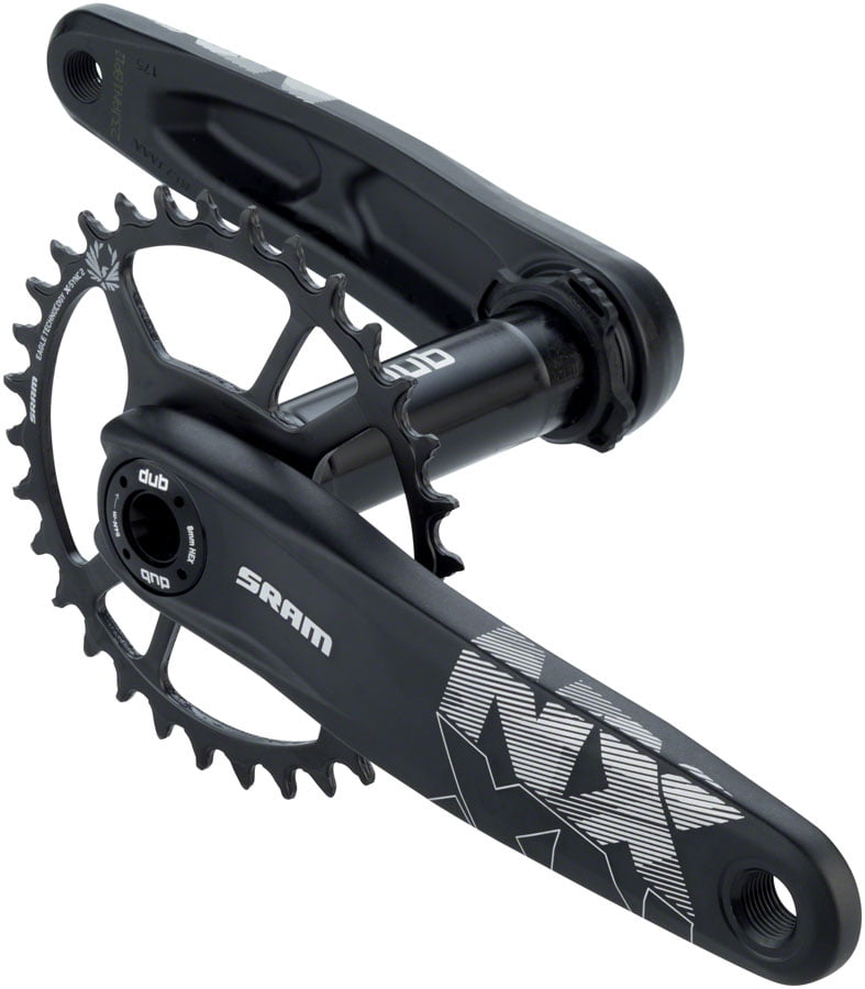 SRAM NX Eagle Fat Bike Crankset - 165mm 12-Speed 30t Direct Mount DUB Spindle Interface BLK ...