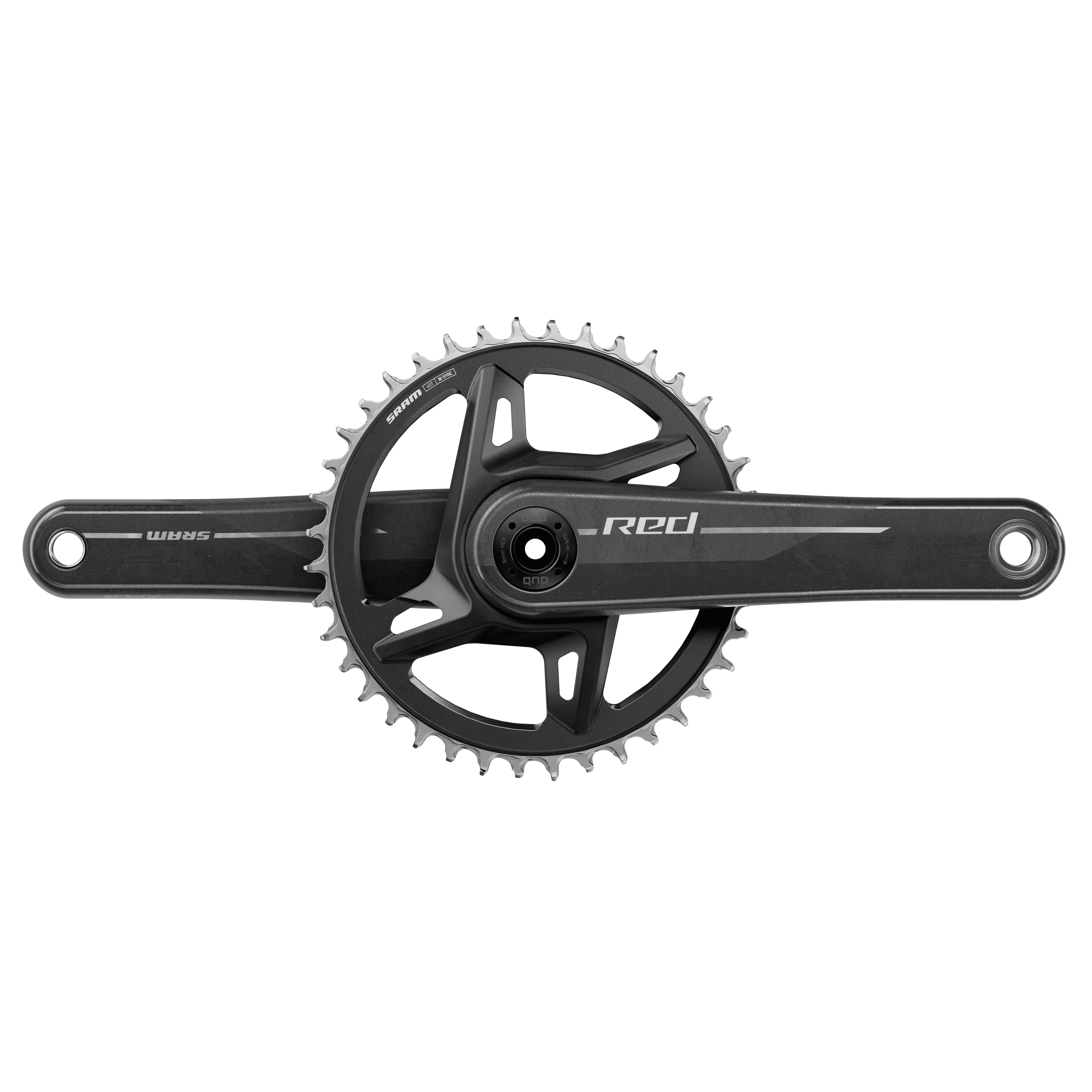 SRAM RED 1x XPLR Wide Crankset - 160mm 13-Speed 40t 8-Bolt Direct Mount DUB Spindle Natural ...