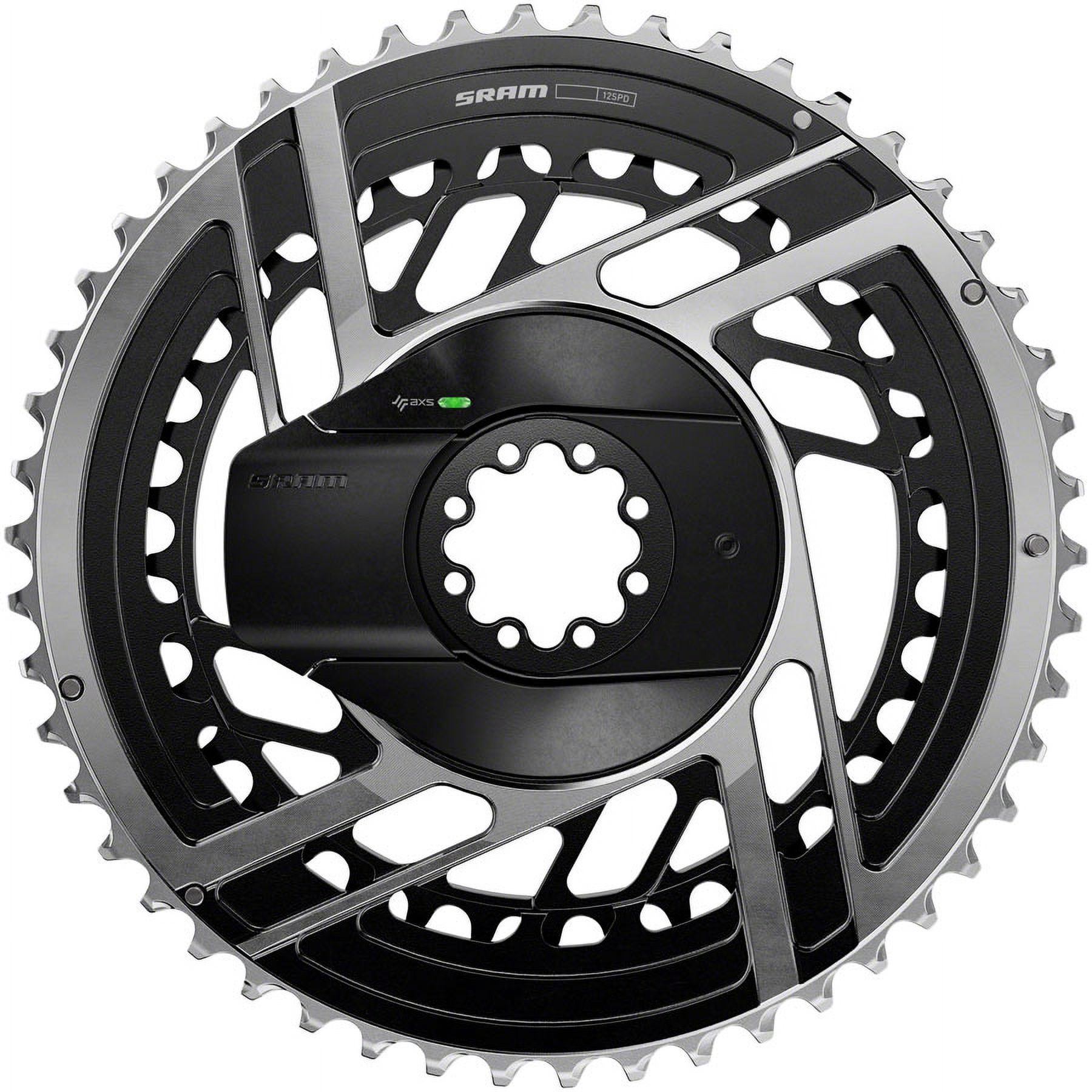 SRAM RED AXS 2x Power Meter Chainring Kit - 46/33t, 2x12-Speed, 8-Bolt, Direct Mount, Black ...