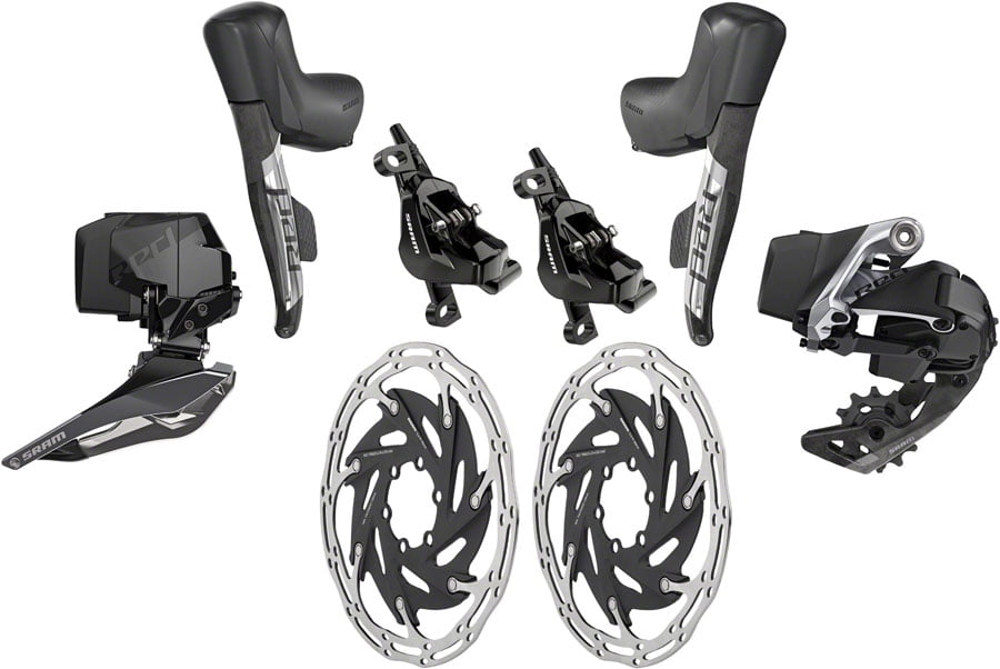 SRAM RED eTap AXS Electronic Road Groupset - 2x, 12-Speed, HRD Brake/Shift Levers, Post Mount ...