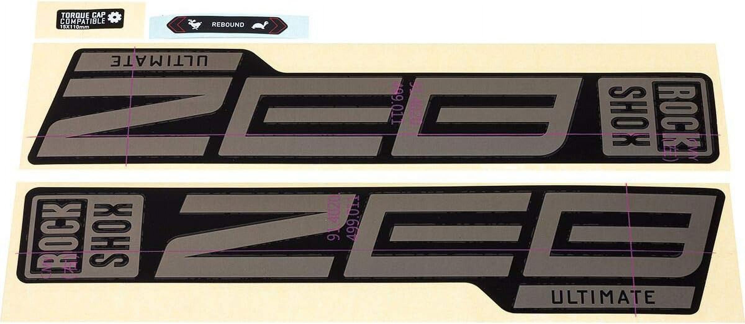 SRAM RockShox Fork Decal Kit - Zeb Ultimate, 27/29", Gloss Polar Foil ...