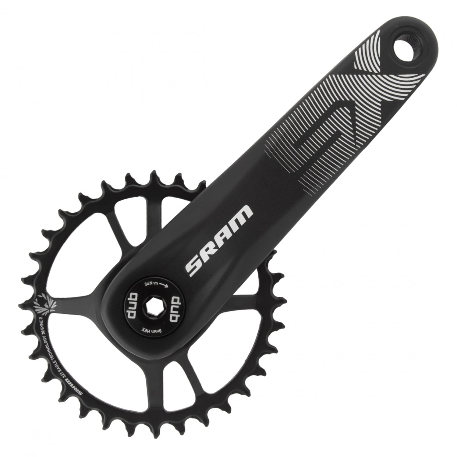 SRAM SX Eagle Crankset 175mm 12-Speed 32t DUB Spindle Interface Black ...