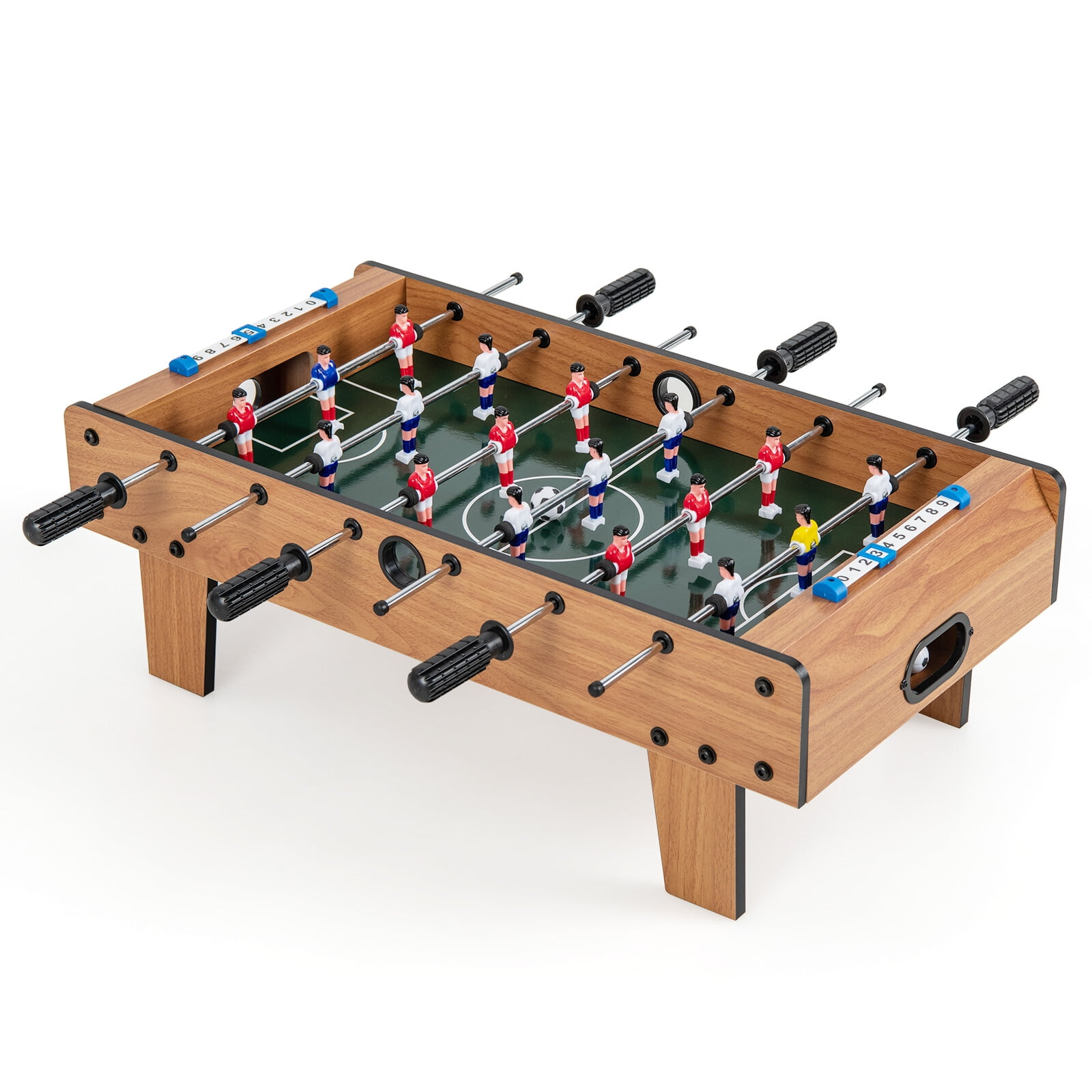SRJUYK 27" Mini Tabletop Foosball Soccer Game, Portable Football Table ...