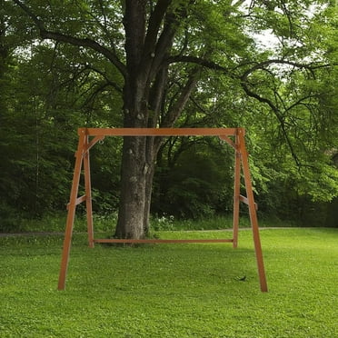 Gymax Metal Porch Swing Stand Heavy Duty Hanging Swing Frame w/ 4 ...