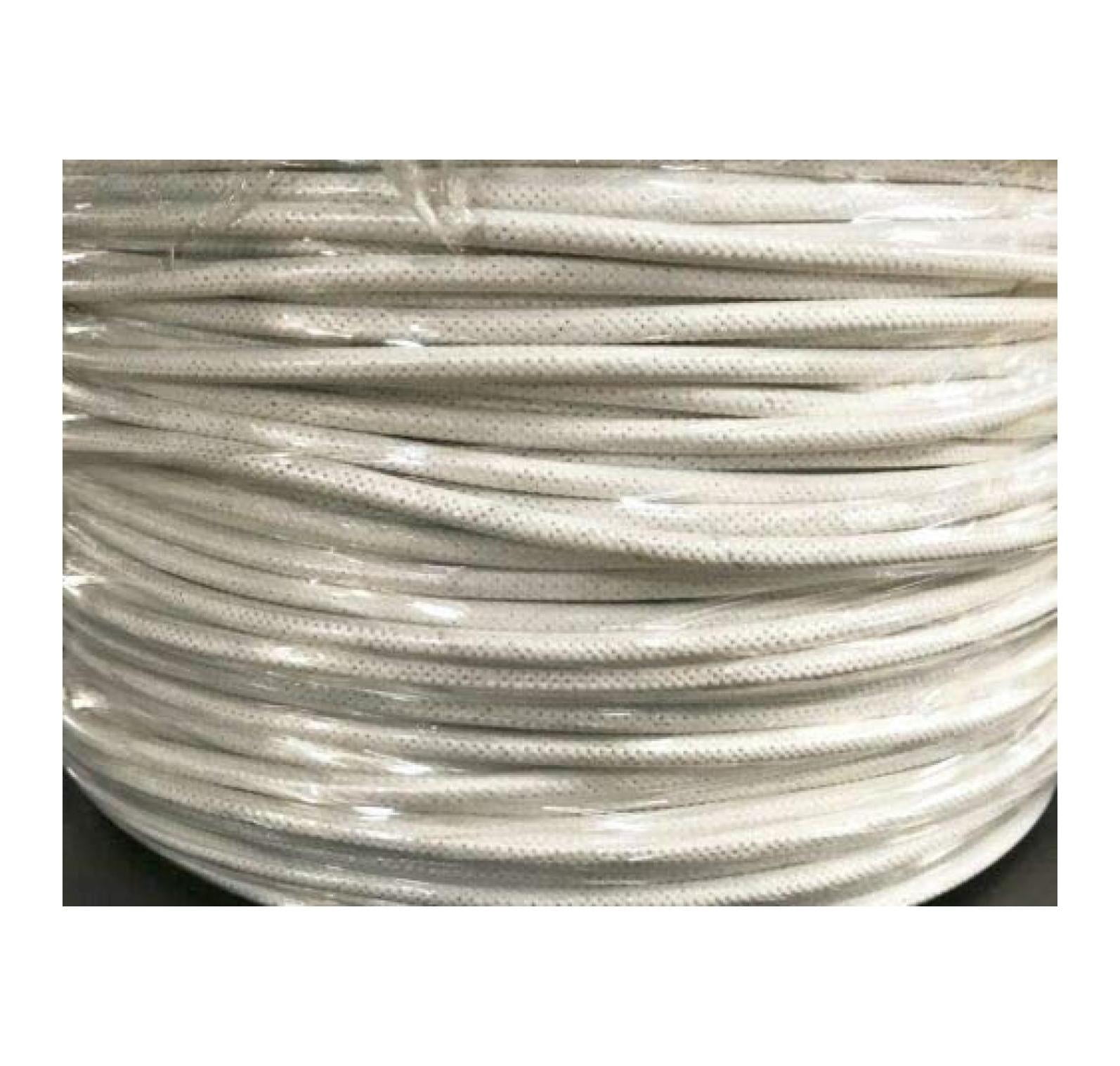 SRML White 12 AWG 100 FT Fiber Glass Braid Appliance HI Temp Wire Motor ...