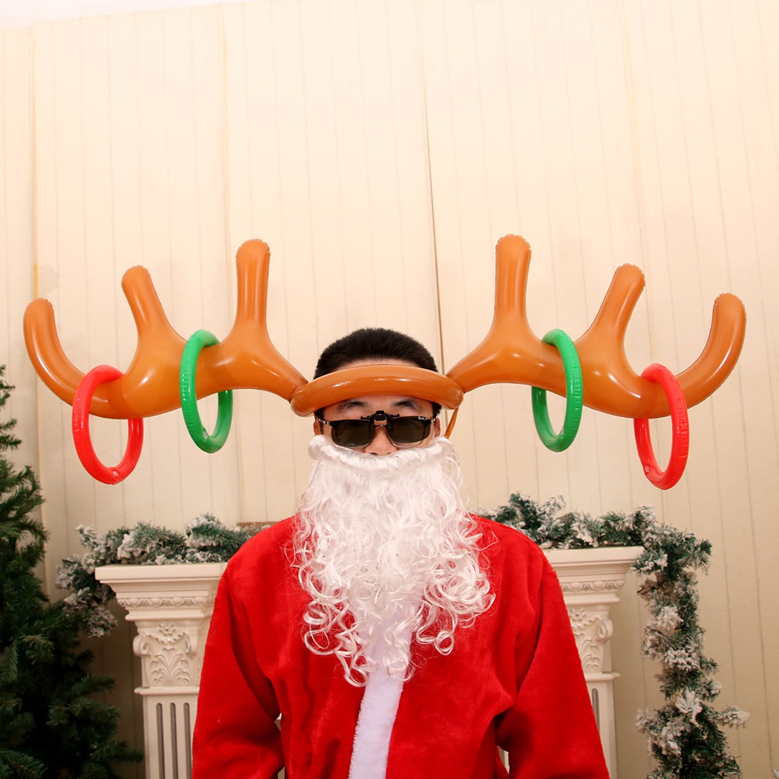 SRSTRAT Christmas Party Games Reindeer Ring Toss, Inflatable Reindeer ...