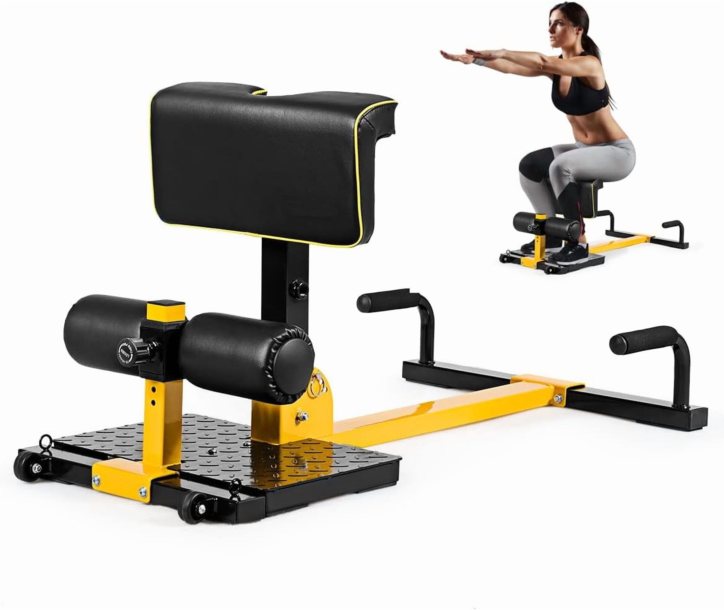 SRTHKE 8-in-1 multifunctional squat machine with yellow and black color ...