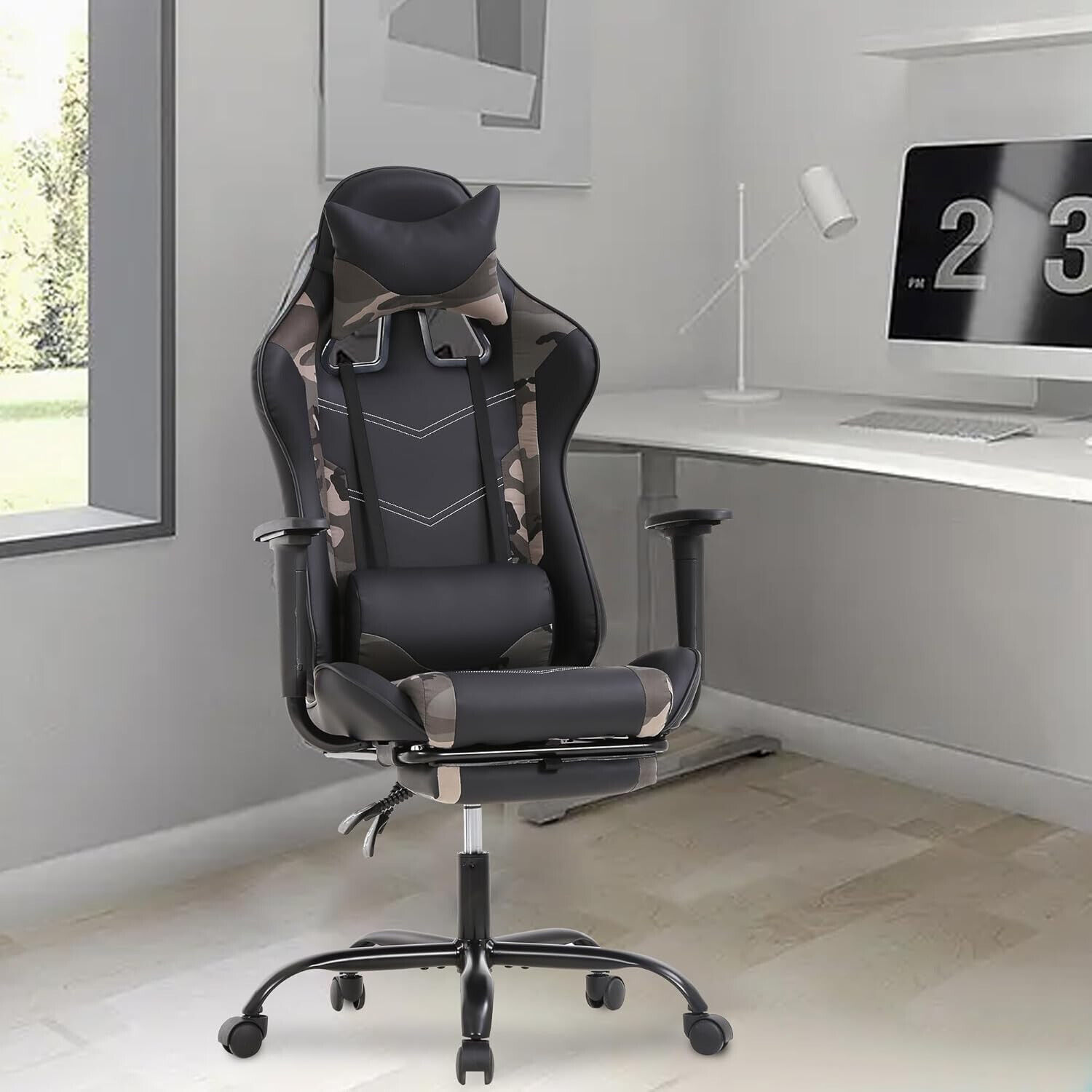 SRTHKE High-Back PU Leather Gaming Office Chair | Ergonomic Executive ...