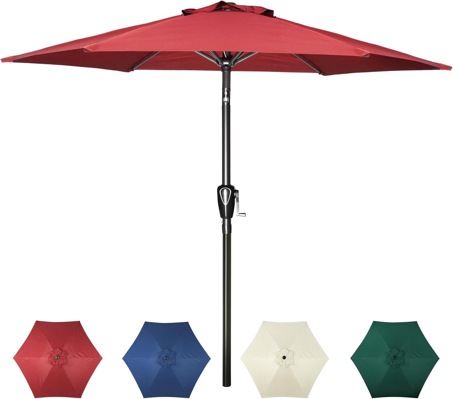 SRTHKE Outdoor Patio Umbrella – Heavy-Duty Rust-Proof Steel Frame, 6 ...