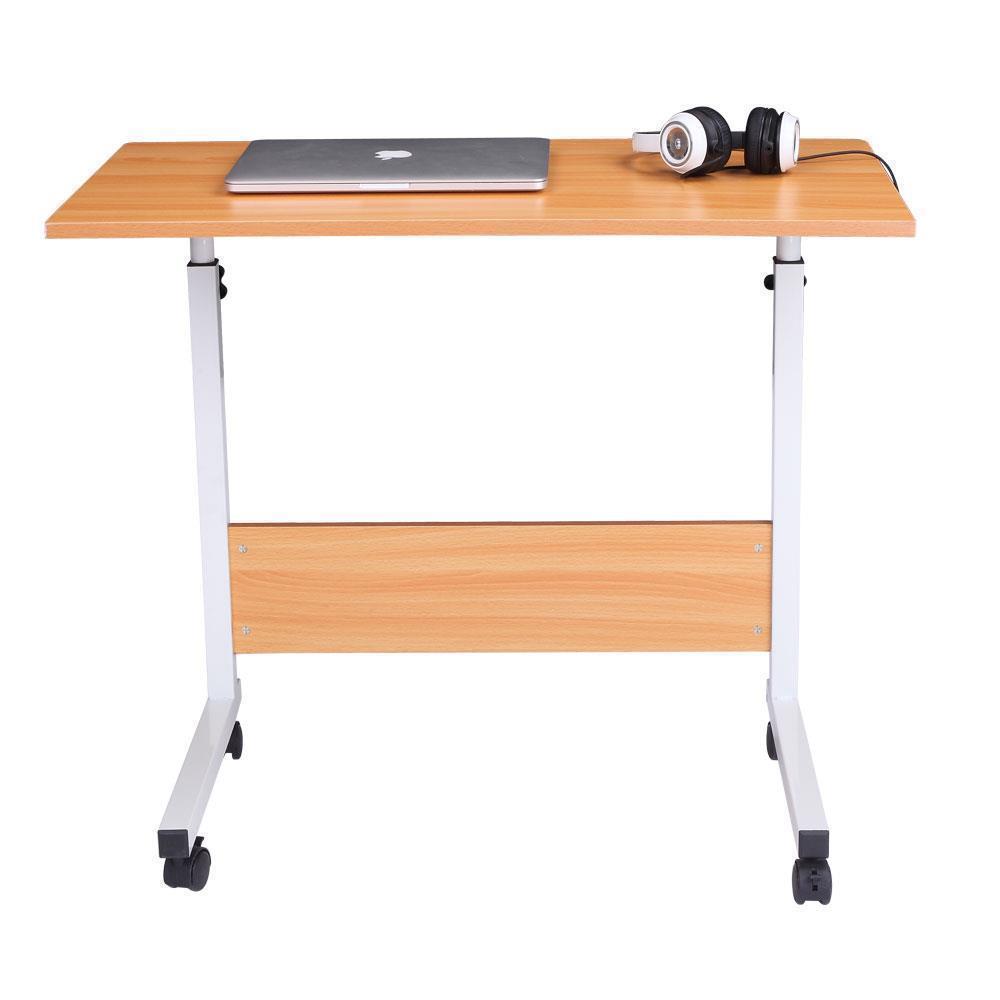 SRTHKE Rolling Computer Desk – Height Adjustable Mobile Workstation ...