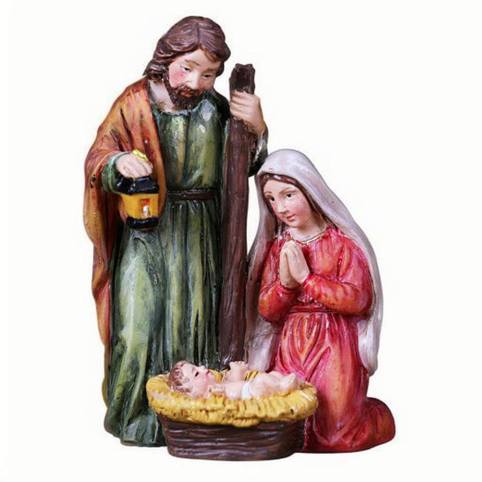 SRUILUO Birth of Jesus Resin Nativity Figurines Christmas Ornaments ...