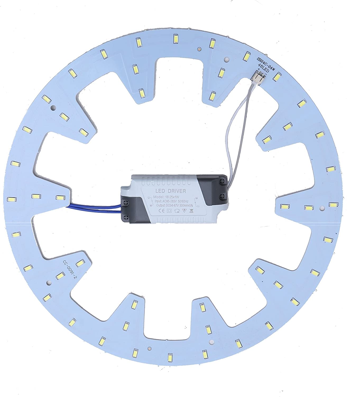 SRWEHG-1-Pack Led Panel Ceiling Light Fixtures 24w 5730 SMD Circle ...