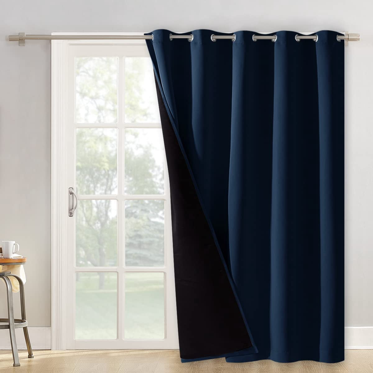 SRWEHG-100% Blackout Cold Blocking Patio Sliding Door Curtain, Wide ...
