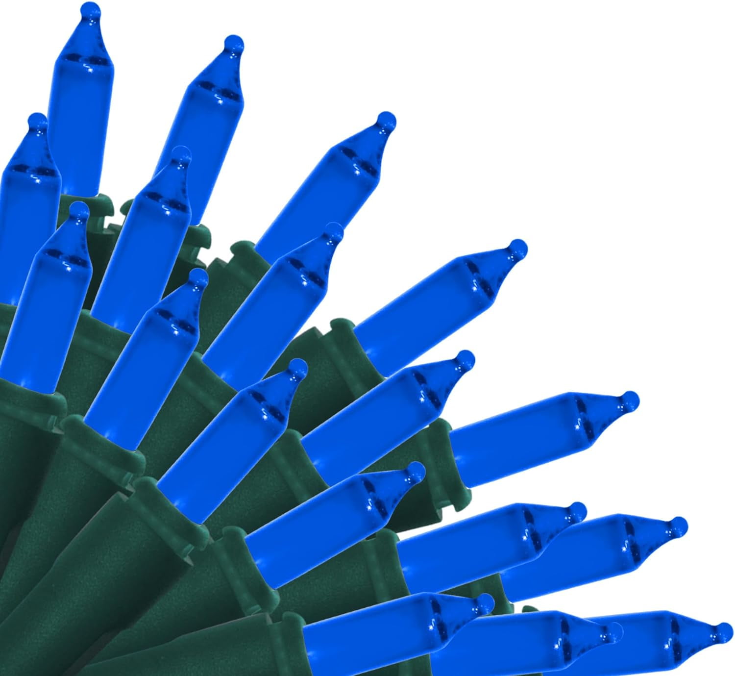 SRWEHG-100 Count Mini String Christmas Lights, Blue - 22 feet Indoor ...