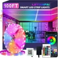 SRWEHG-100ft Led Strip Lights,Long Smart Led Light Strips Music Sync ...