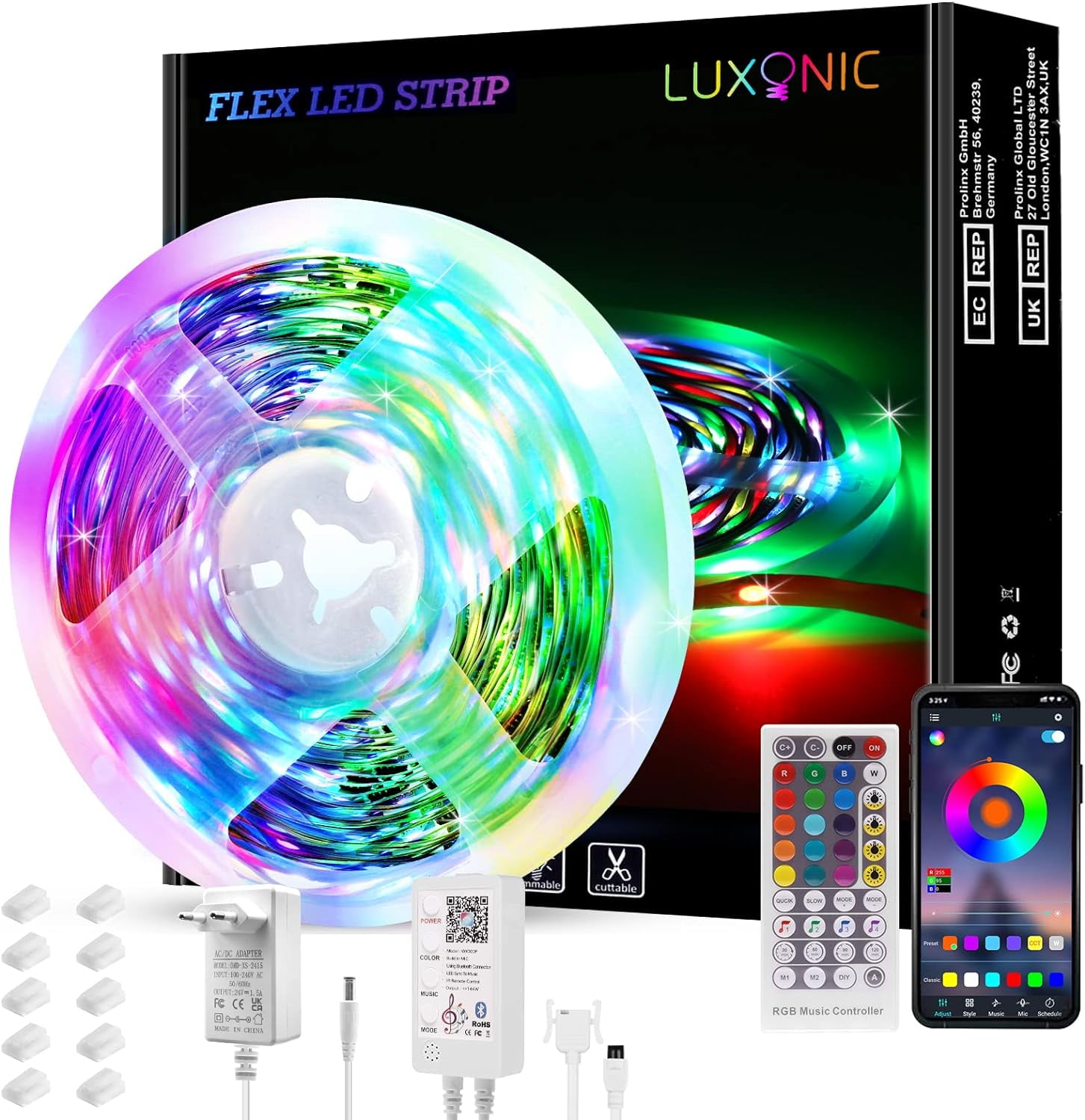 SRWEHG-10M LED Strip Lights,32.8FT RGB Dreamcolor Chasing Color LED ...