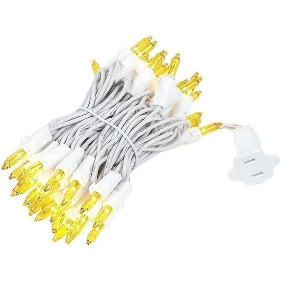 SRWEHG-11 Feet 50 Bulb Incandescent Mini Light String, Yellow with 2.5 ...