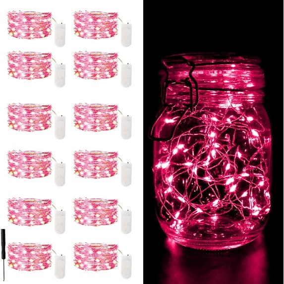 SRWEHG-12 Pack Fairy Lights Battery Operated String Light7FT 20LED ...