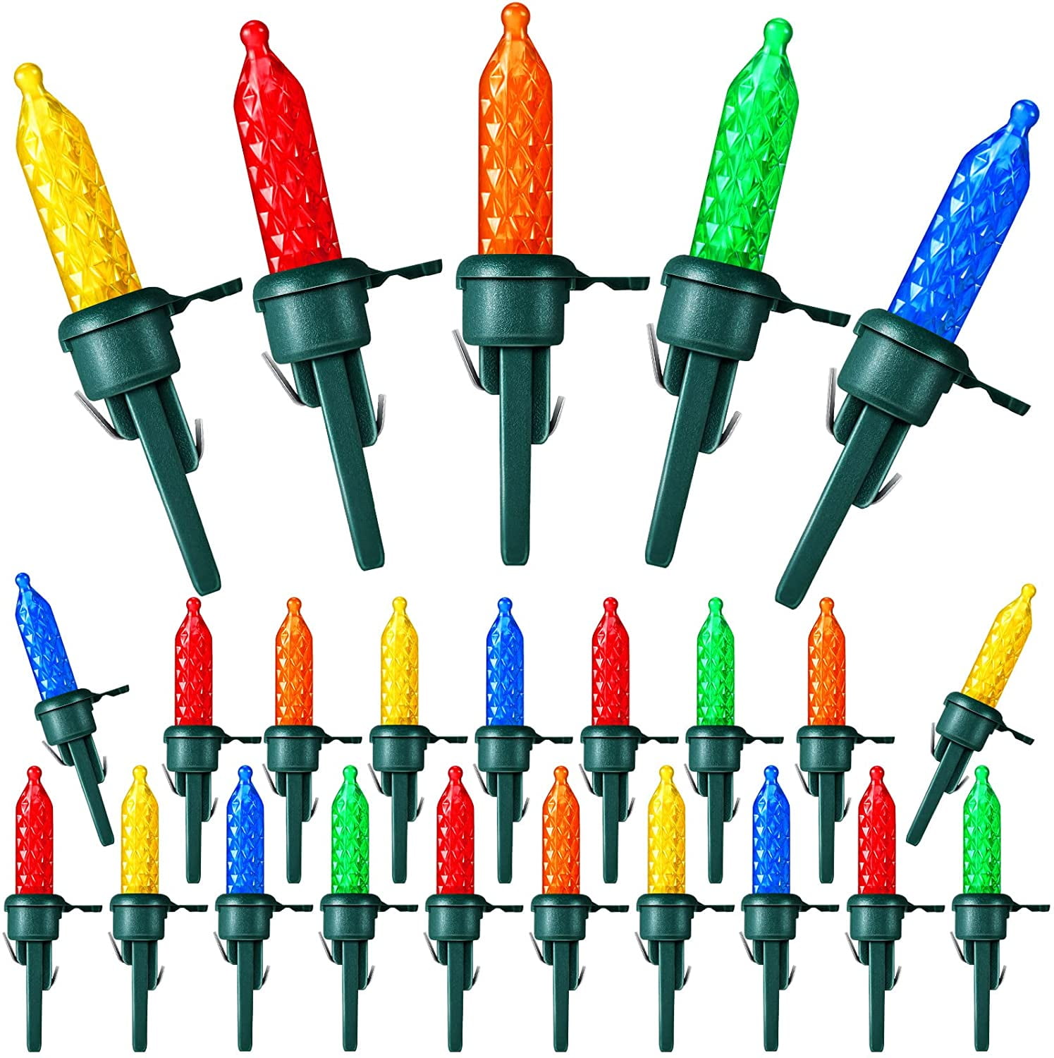 SRWEHG-120 Pack Christmas Replacement Mini Bulbs 3 V LED String Lights ...