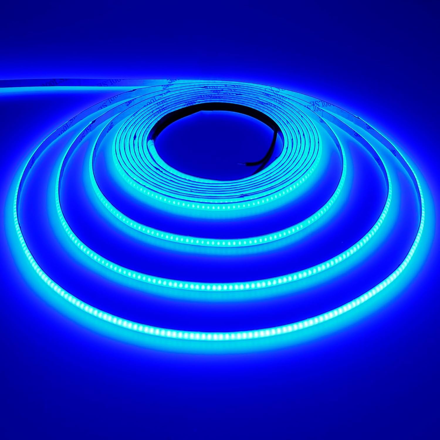 SRWEHG-12V Thin 3mm Blue COB LED Strip Light Narrow 16.4ft Bright ...