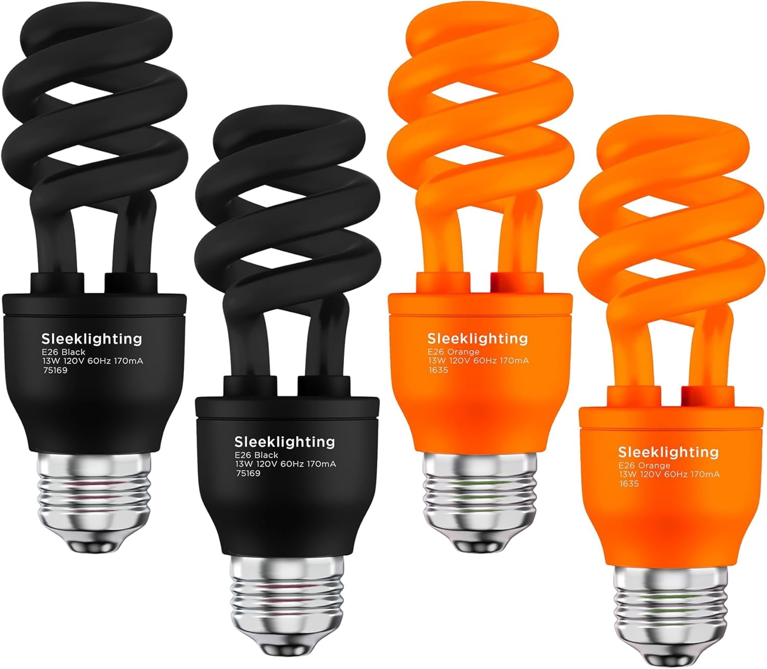 SRWEHG-13 Watt Spiral CFL Light Bulb,- UL Approved- 120 Volt, E26 ...
