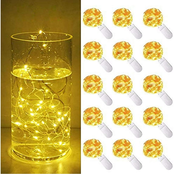 SRWEHG-15 Pack 30 LED Micro Starry String Lights Battery Operated ...