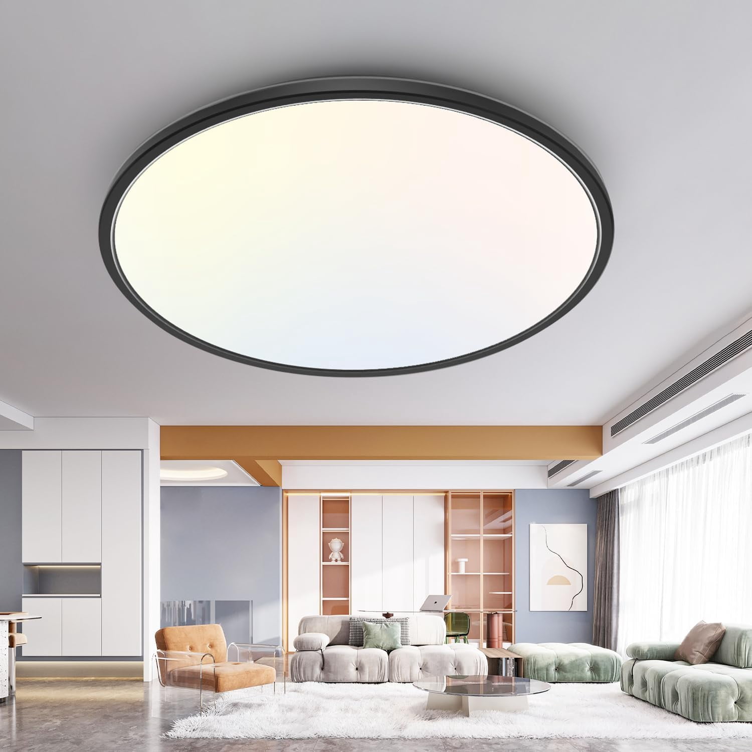SRWEHG-1PACK LED Flush Mount Ceiling Light Fixture, 3000K-4500K-6000K ...