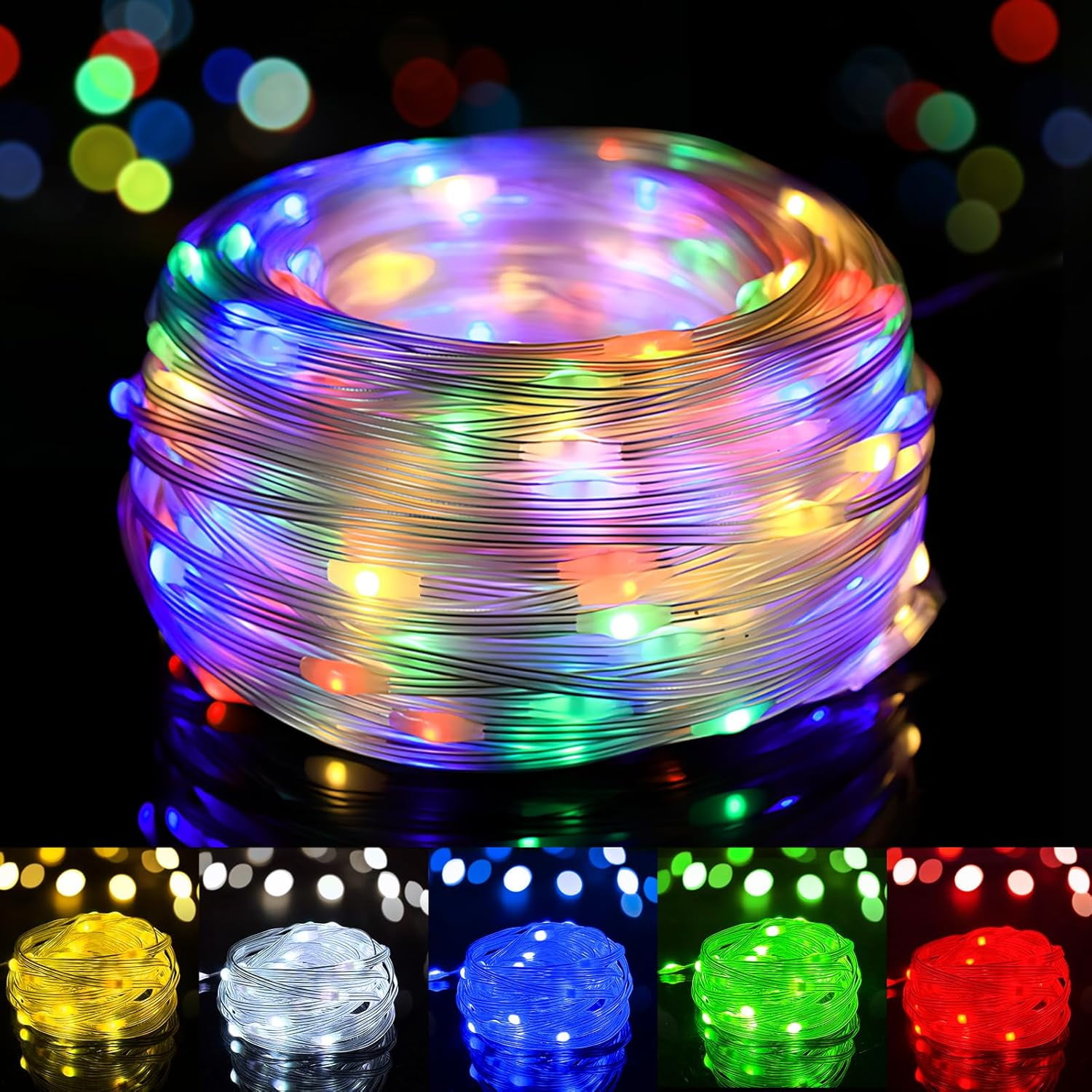 SRWEHG-1Pack USB Plug in Christmas Fairy String Lights,16ft 50 LED ...