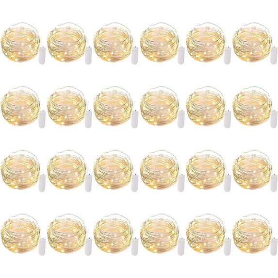 SRWEHG-24 Pack Fairy Lights Battery Operated - 7Ft 20 Led Mini String ...