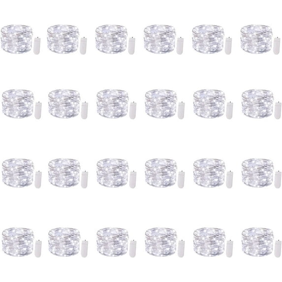 SRWEHG-24 Pack Fairy Lights Battery Operated - 7Ft 20 Led Mini String ...