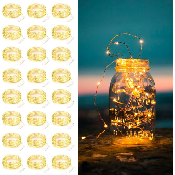 SRWEHG-24 Pack Fairy Lights Battery Operated String Lights 7 Feet 20 ...