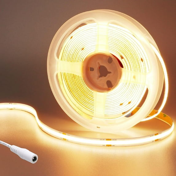 SRWEHG-24V COB LED Strip Light Warm White 3000K 5M/16.4ft 2400LEDs ...