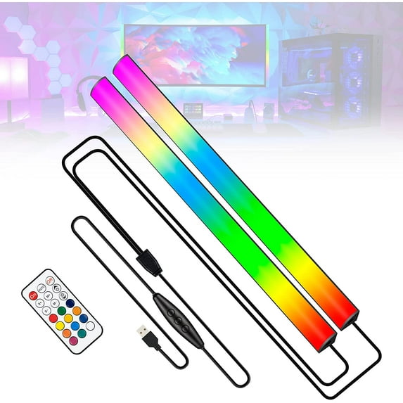 SRWEHG-2PC RGB Under Monitor Light, Gaming Light with 353 Color Modes ...