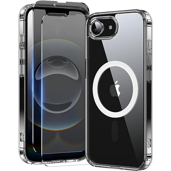 SRWEHG-3 in 1 for iPhone 16 E Case Clear, Not Yellowing, Screen ...