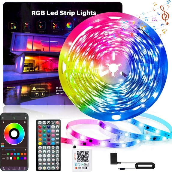 SRWEHG-32.8FT LED Lights for Bedroom 300LEDs Super Bright RGB LED ...