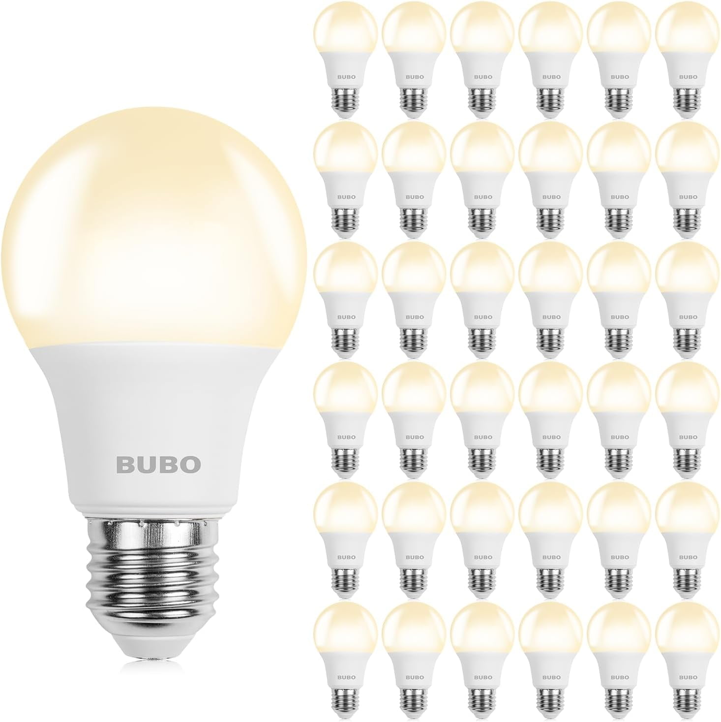 SRWEHG-36 Pack A19 LED Light Bulbs, 60 Watt Equivalent LED Bulbs, Warm ...