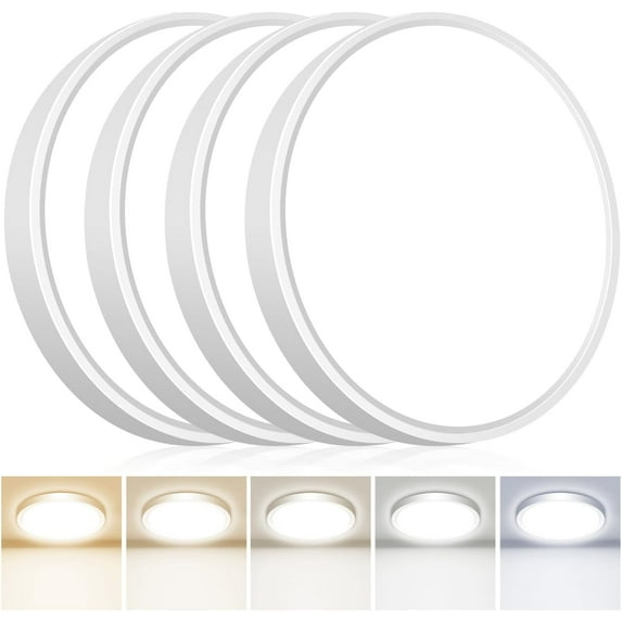 SRWEHG-4PACK Flush Mount LED Ceiling Light Fixtures 5 Color ...